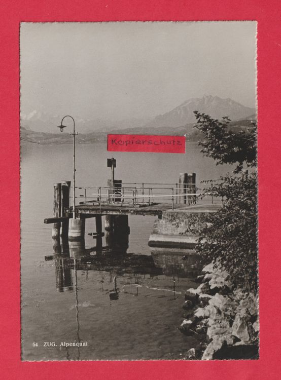 Stadt Zug (ZG) Alpenquai Foto-Ansichtskarte am Zugersee (Gebraucht) in Zürich für CHF 9.5 – mit ...