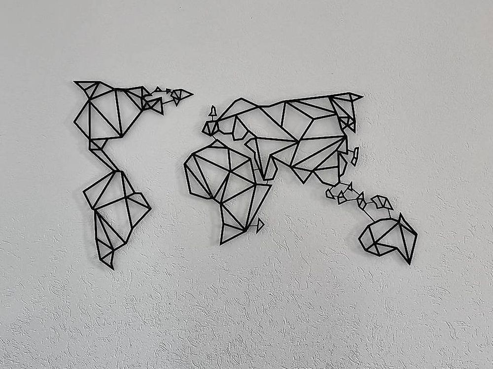 Wandbild Weltkarte aus Metall (Gebraucht) in Kaisten für CHF 20 – nur Abholung auf Ricardo kaufen