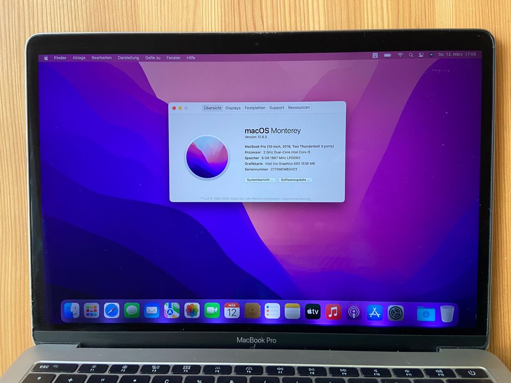 McBook Pro 13-inch 2016 (Gebraucht) in Schwerzenbach für CHF 195 – mit ...