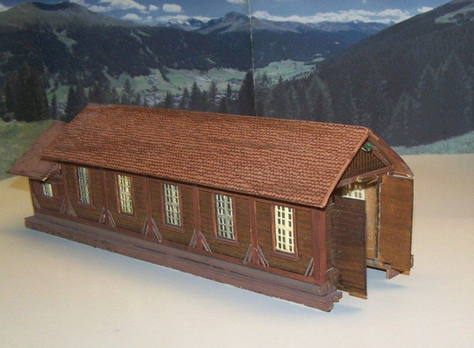 Lokremise Filisur RhB 1:87 aus Holz, Bausatz für Bemo H0m (Gebraucht ...