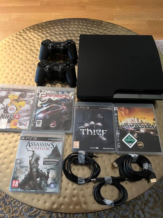 Ps3 Slim 320 Gb mit 5 Spielen und 2 Controller | Kaufen auf Ricardo