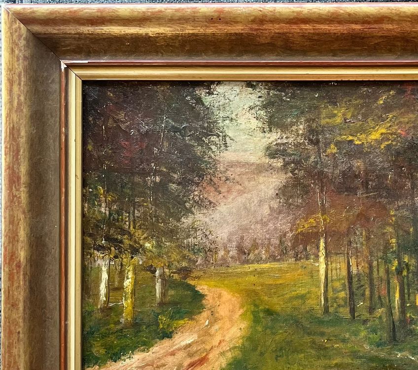 Antike Wald Szene Gemälde | Kaufen auf Ricardo