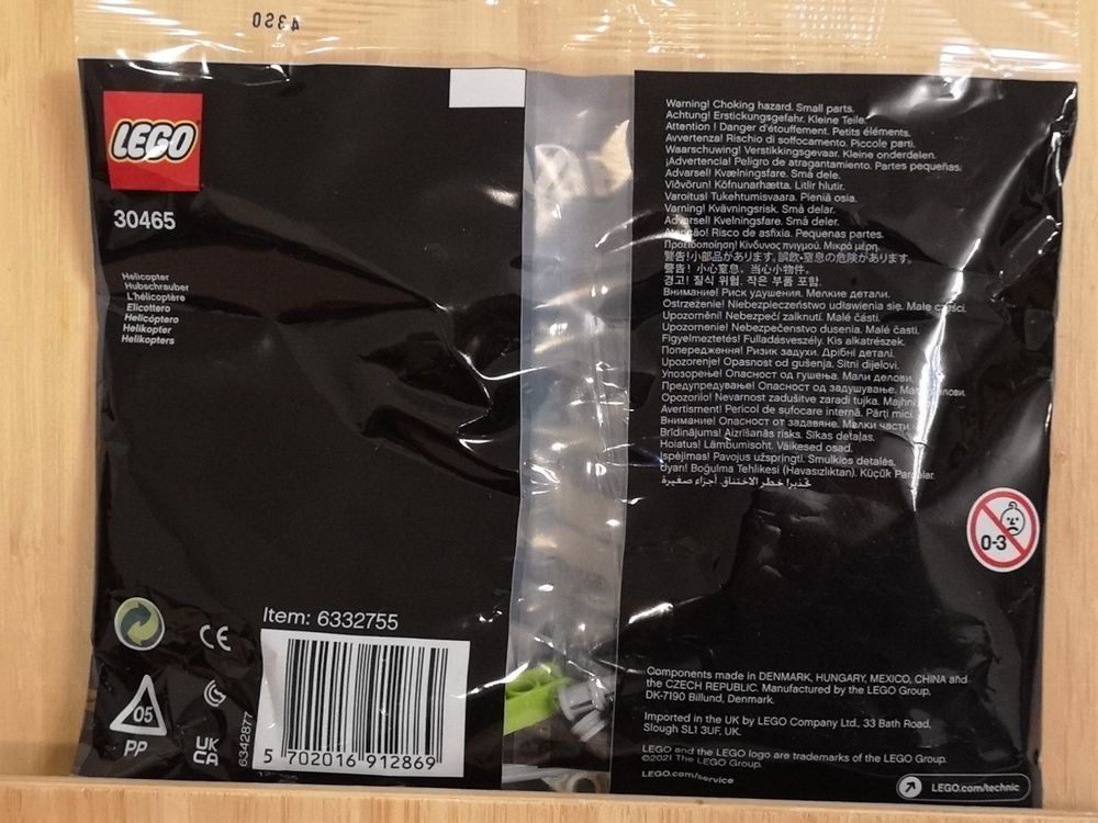 Lego 30465 Technic Helicopter Polybag (Neu und originalverpackt) in ...
