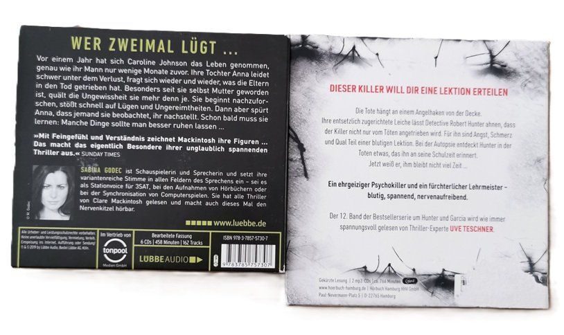 Chris Carter & Clare Mackintosh (2 x Hörbuch) (Gebraucht) in Wilen b ...