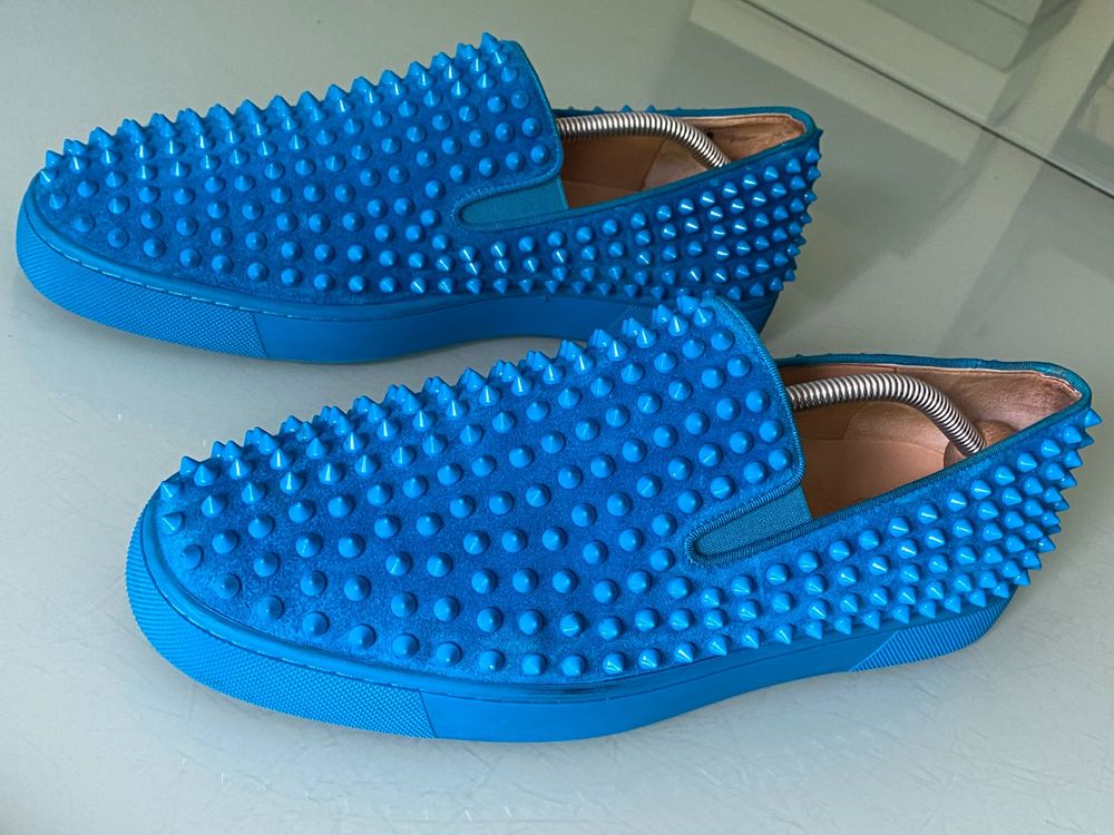 CHRISTIAN LOUBOUTIN Flat Louis Roller Boat LederSneaker 43.5 (Gebraucht ...