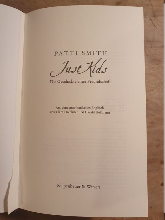 Patti Smith - Just Kids Patti Smith Kiepenhauer & Witsch (Gebraucht) in ...