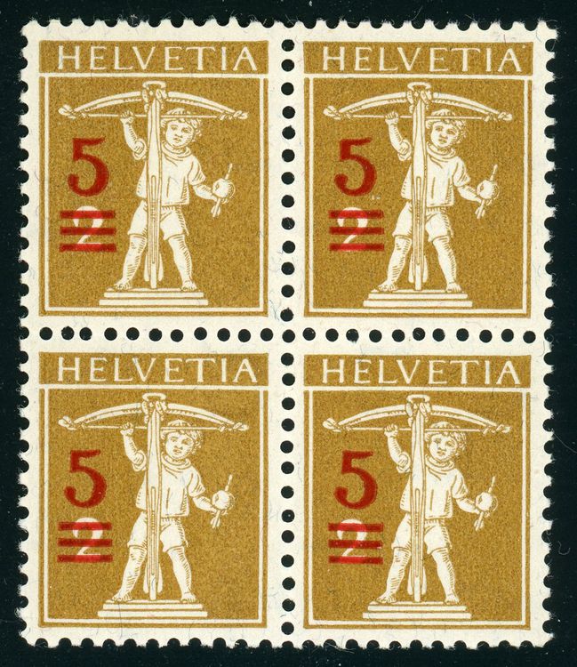 FWM Viererblock **: 147 Aufbrauchsausgabe, 1921 (Neu (gemäss Beschreibung)) in Goldswil für CHF ...