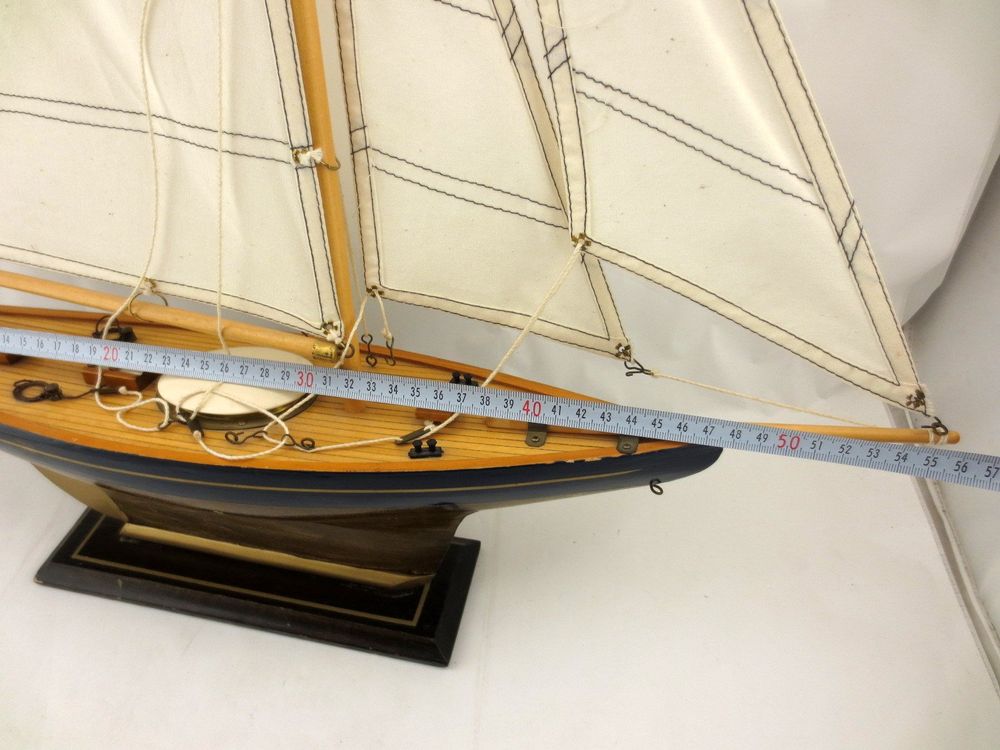 Vintage modèle réduit voilier bateau Segelboot Holz H:60cm | Kaufen auf ...