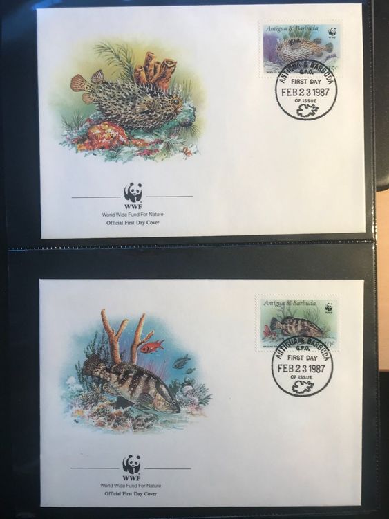 WWF Antigua&Barbuda 1987 Riff-Fische Karibik Satz Ersttagbr. (Neu (gemäss Beschreibung)) in ...