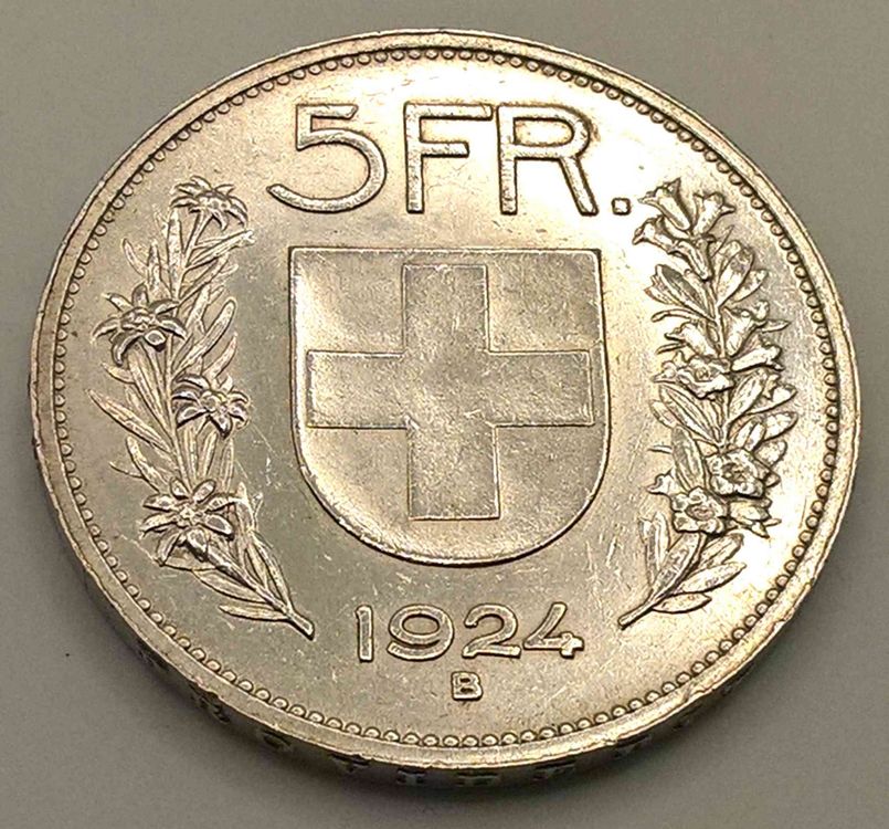 5 Franken 1924 - Schweiz - vorzüglich plus | Kaufen auf Ricardo