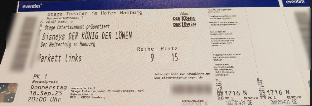 Der Knig Der Lwen Hamburg Tickets