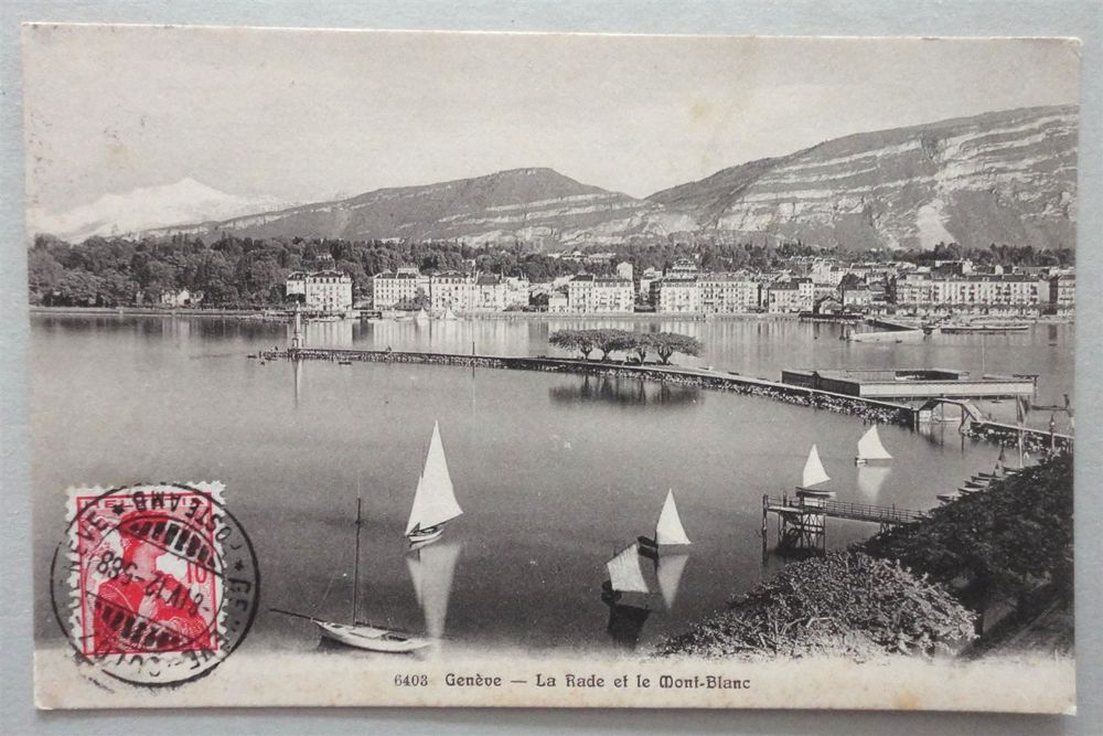 Genève - La Rade et le Mont-Blanc, 1912 (Gebraucht) in Fétigny für CHF 2 – mit Lieferung auf ...