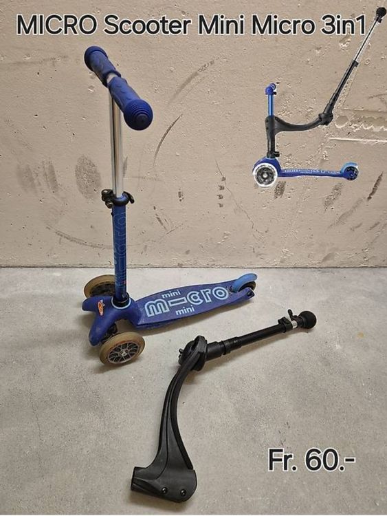 Kickboard Mini Micro 3in1 Deluxe Plus (Gebraucht) in Sevelen für CHF 55 – mit Lieferung auf ...
