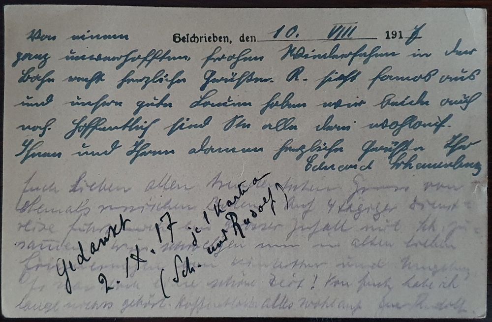 Feldpostkarte Gen. Gouv. Warschau mit Stempel Aus dem Felde (Gebraucht ...