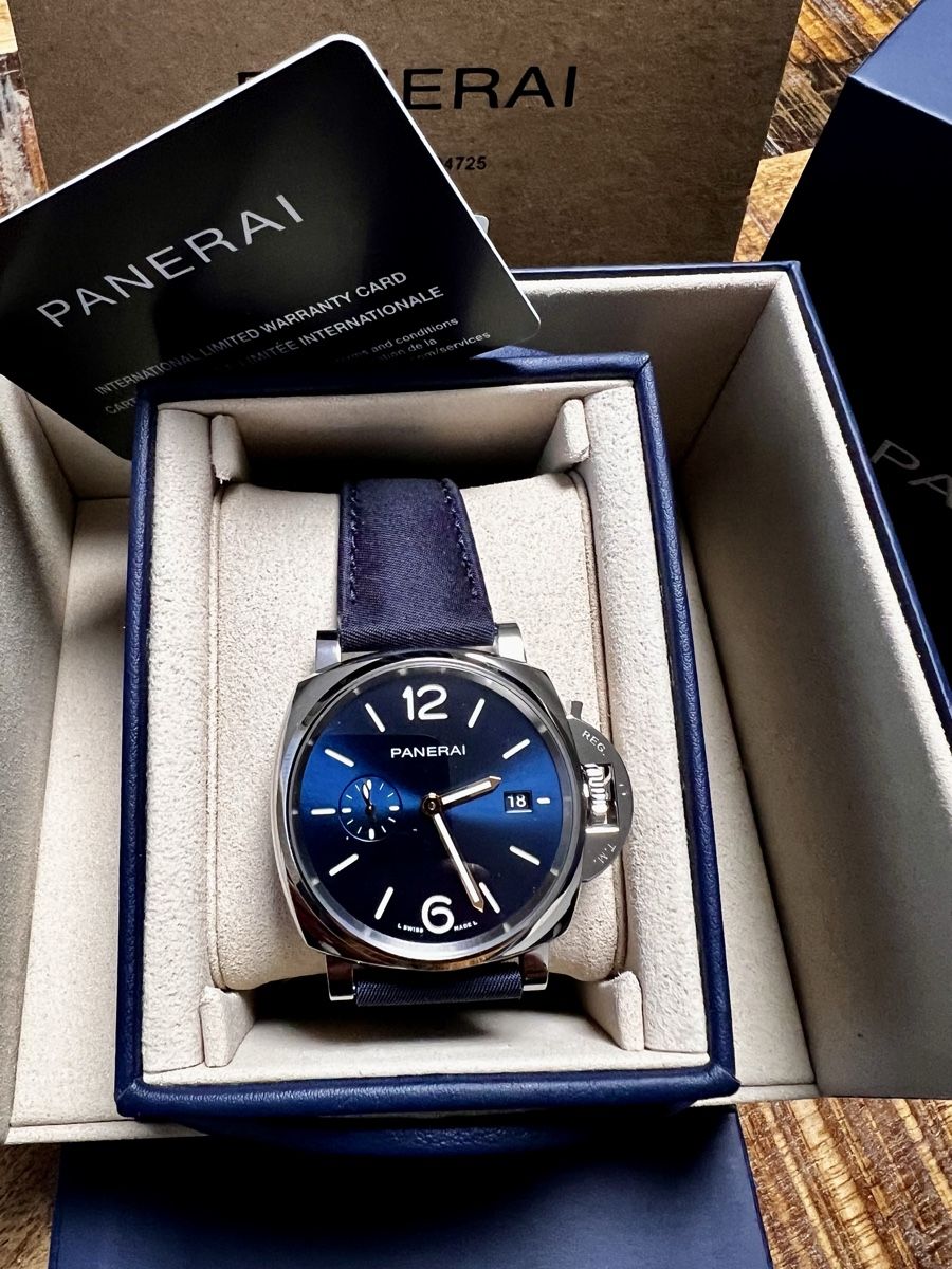 Montre Panerai Luminor Marina, cadran bleu, parfait état (Neuf avec ...