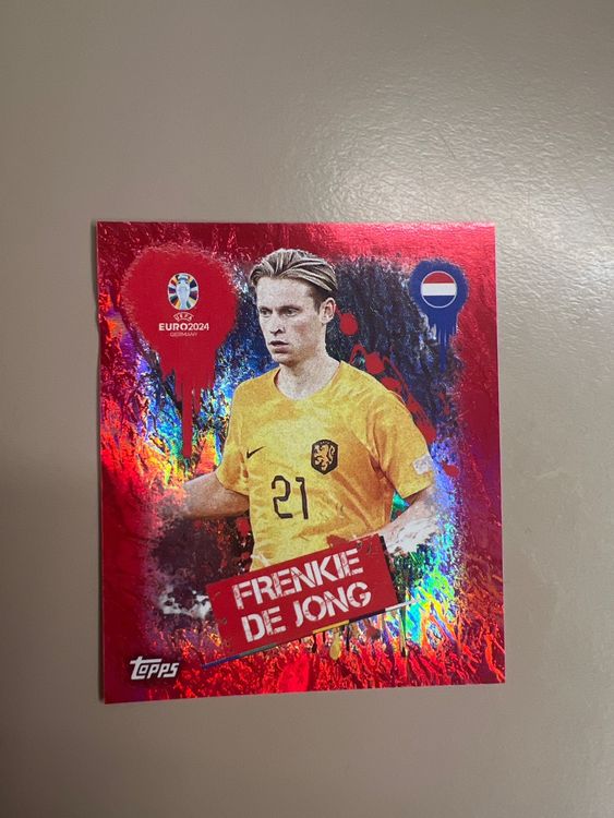 Topps Deutschland EM 2024 ROT Frenke De Jong NED 3 (Neu (gemäss ...