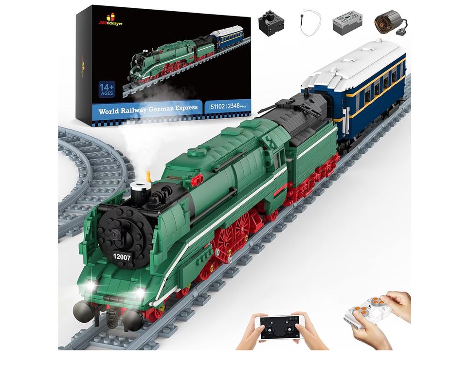 Mould King RC-Eisenbahn Neu 2348 Teile Licht komp. mit Lego (Neu ...