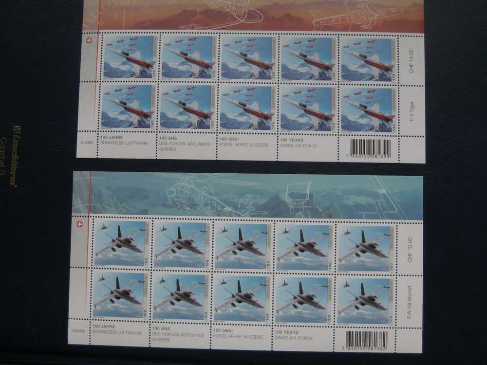 2 **Bogen 100 J. Schweizer Luftwaffe (Neu (gemäss Beschreibung)) in Wangs für CHF 25 – mit ...