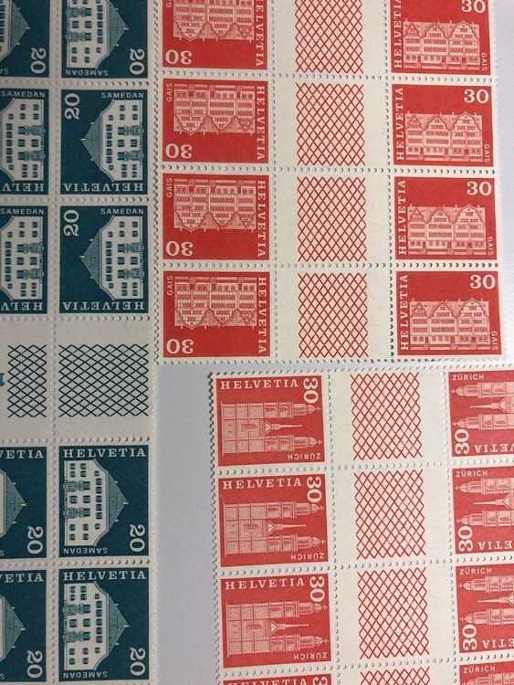 Kehrdrucke Schweiz, kleines Lot BAUTEN 1960/64, postfrisch (Neu (gemäss Beschreibung)) in kriens ...