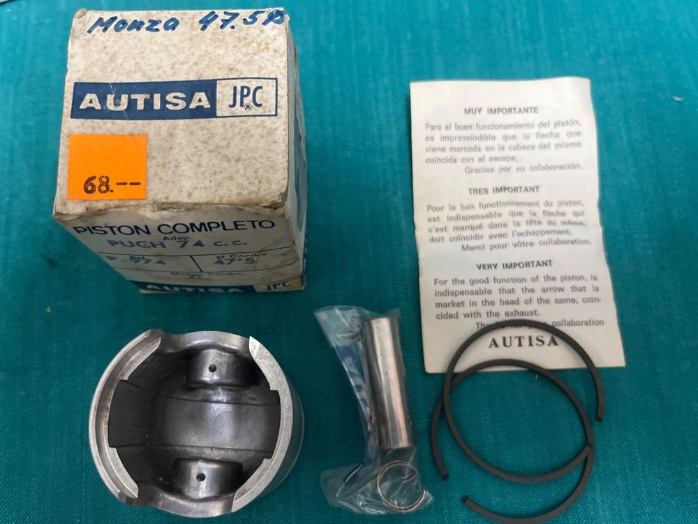 Kolben Piston Puch Maxi S & N Autisa Monza 47,5 Bolzen 12mm (Neu ...