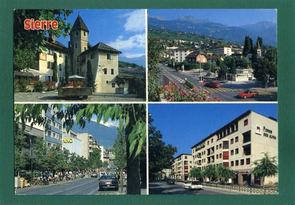 Sierre, 4-Bilderkarte, 1995 (Gebraucht) in Sargans für CHF 1 – mit Lieferung auf Ricardo kaufen