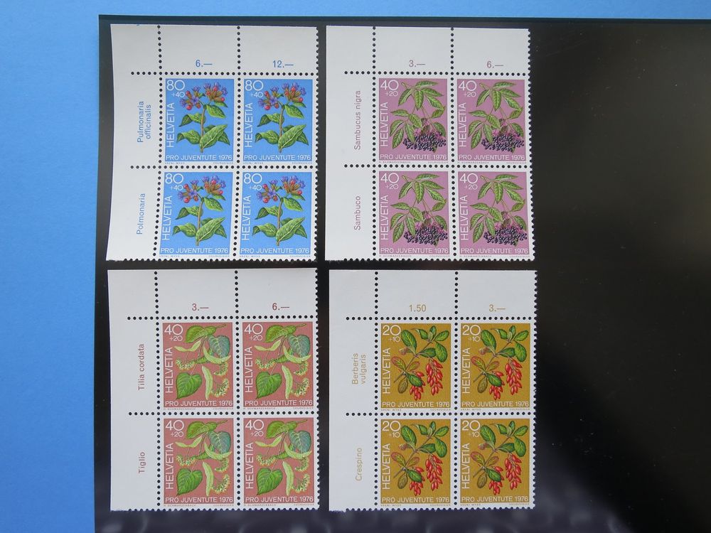PJ 1976 - Satz - postfrisch ** - HEILPFLANZEN - CHF 18.00 (Neu und ...