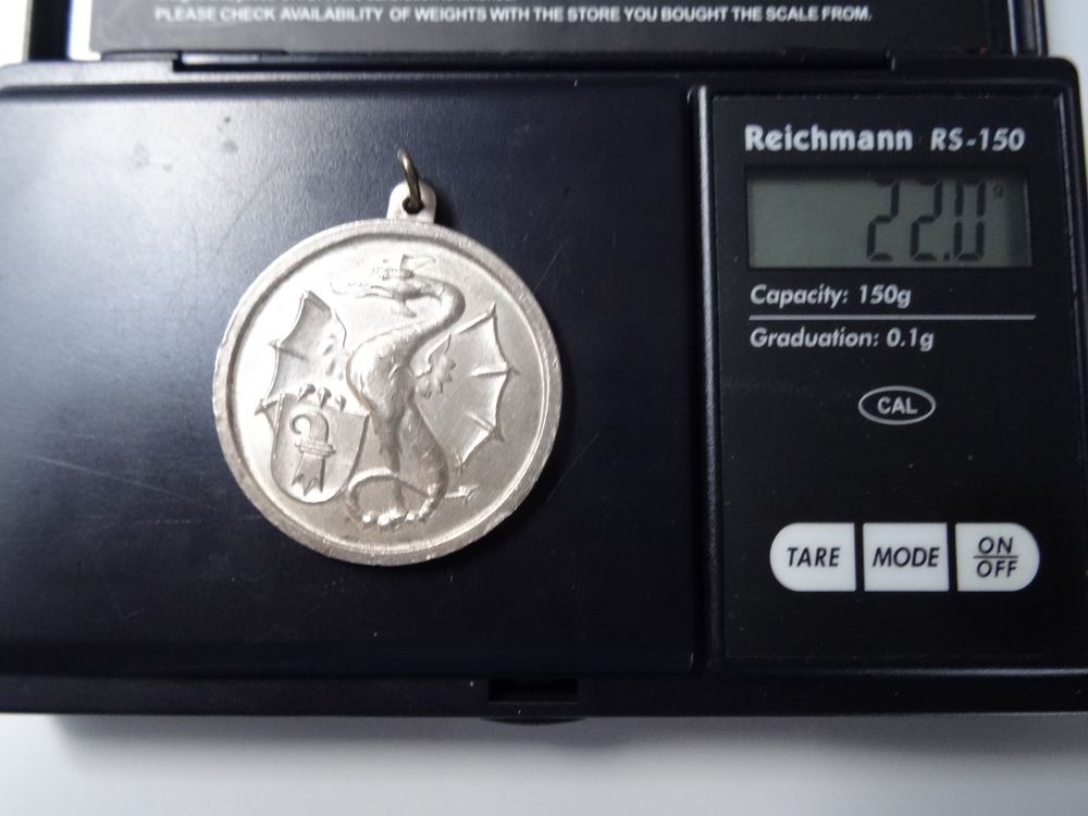 Medaille mit Basilisk UBS/SBG fm800 (Gebraucht) in Lupfig für CHF 30 ...