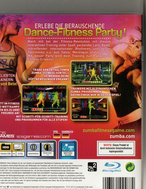 PS3💃Zumba Fitness mit Gürtel💃 (Gebraucht) in Sorvilier für CHF 10 – mit ...