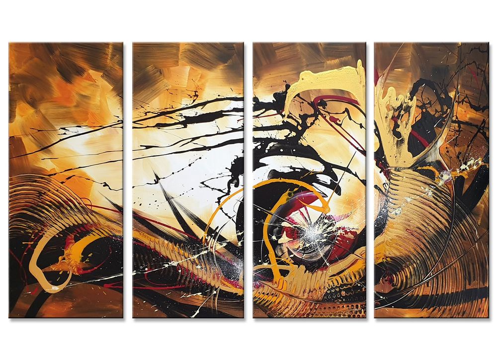 Original Kunst 4 tlg. Galerie Gemälde "Inkarnation" abstrakt (Neu (gemäss Beschreibung)) in ...