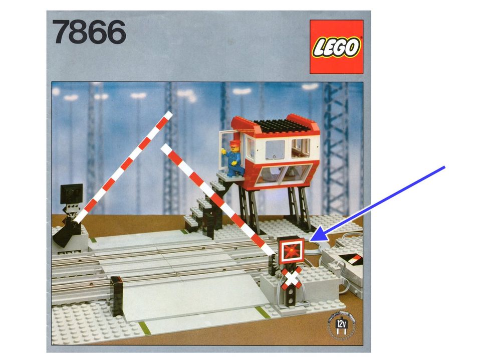 LEGO Bahnübergang Schild train level crossing sign 7866 1983 (Gebraucht ...