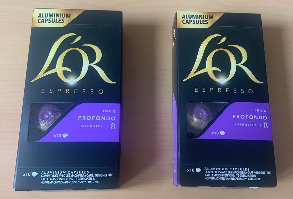 2 boîtes "L'OR ESPRESSO Lungo Profondo 8" pour Nespresso (Neu und ...