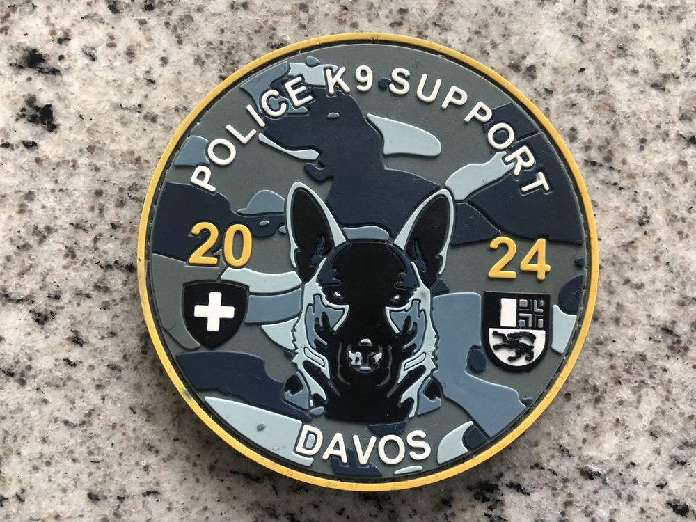 Patch/Abzeichen Police K9 Air Support WEF 2024 (Neu (gemäss ...