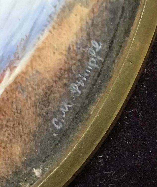 Antike Miniature Portrait Gemälde Unleserlich Signiert (Gebraucht) in Root für CHF 30 – mit ...