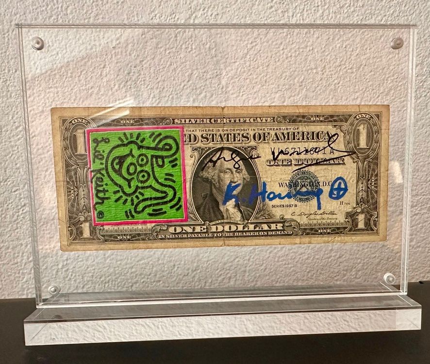 Andy Warhol & Keith Haring: Mischtechnik auf Banknote / $$$ (Gebraucht) in Bern für CHF 444 ...