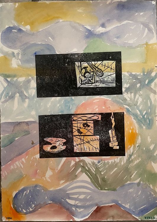 Rolf Winnewisser (1949) Grosse Aquarell aus Galleri Nachlass (Gebraucht) in Root für CHF 145 ...