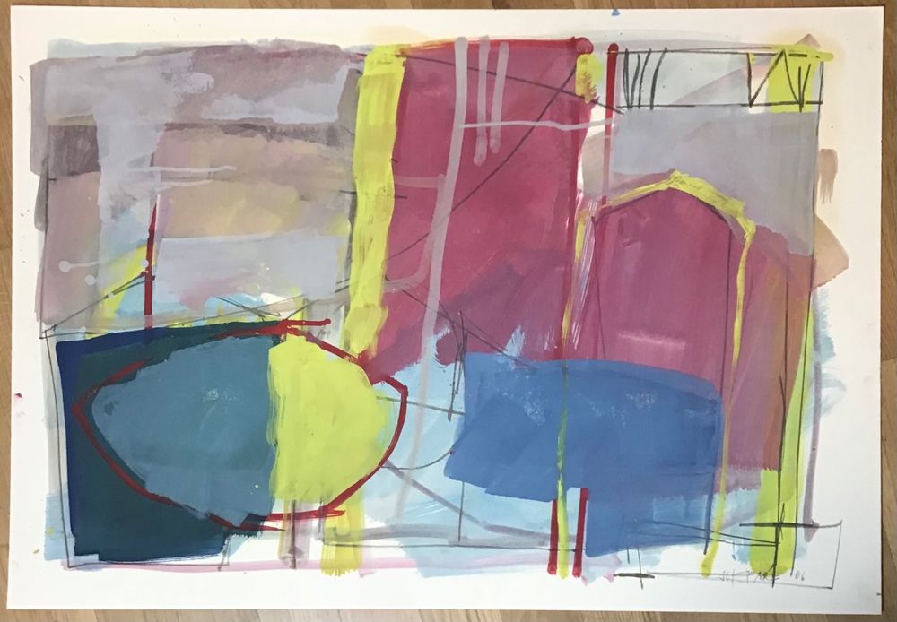 Emil SCHWARZ (1944-2012) Sehr Grosse Mischtecknik Handsignie (Gebraucht) in Root für CHF 95 ...