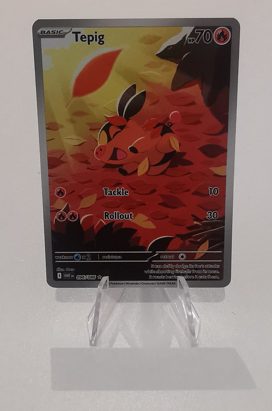 Pokemon Karte: Tepig AR (White Flare #096) (Neu (gemäss Beschreibung ...