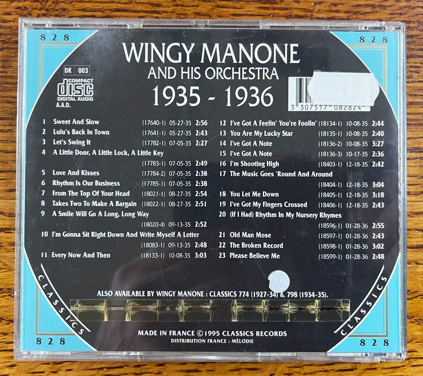 The Chronological Classics: Wingy Manone 1935-1936 (Gebraucht) in ...