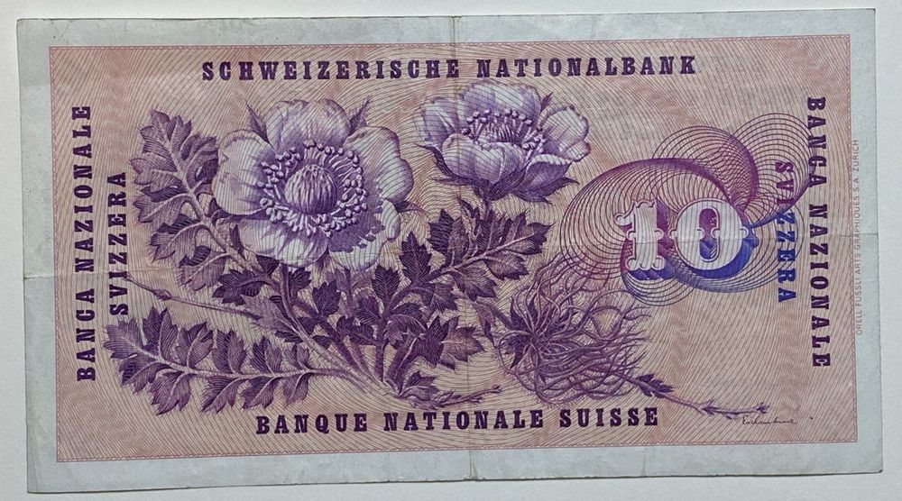 10-er Banknote Schweiz echt original (Gebraucht) in Vaduz für CHF 10 ...