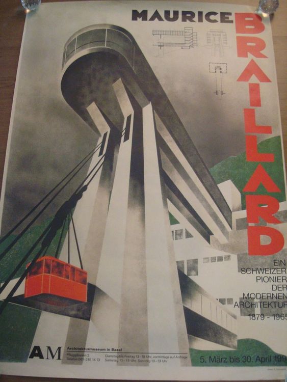 Plakat - Maurice Braillard - Architekturmuseum Basel 1994 | Kaufen auf Ricardo