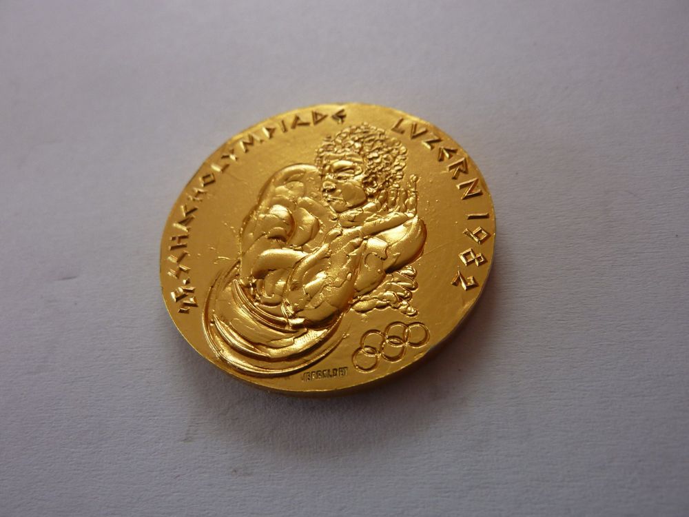 Hans Erni - Silbermedaille: Schach -WM Luzern 1982, stgl. (Neu (gemäss ...