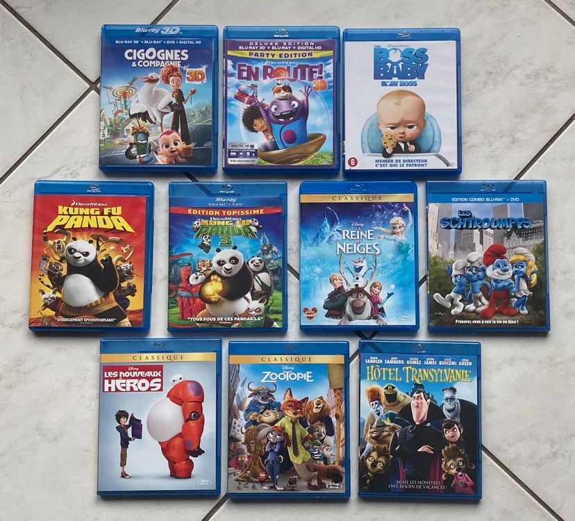 Films 10 DVD Blu-ray (Disney, Pixar...) (Gebraucht) in Bassecourt für CHF 45 – mit Lieferung auf ...