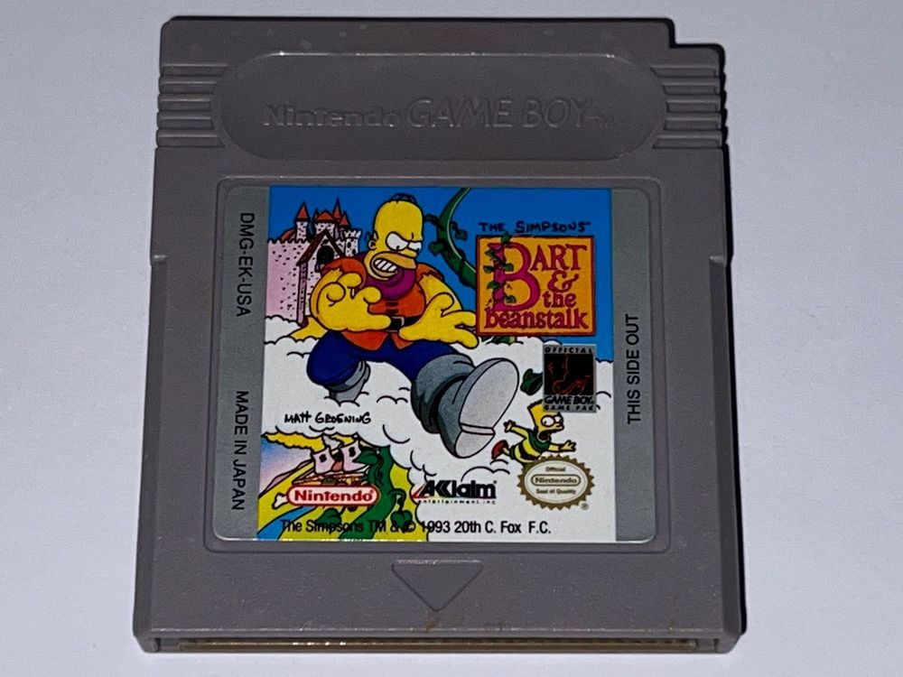 Game Boy Classic (GB) - The Simpsons: Bart & the Beanstalk (Gebraucht ...