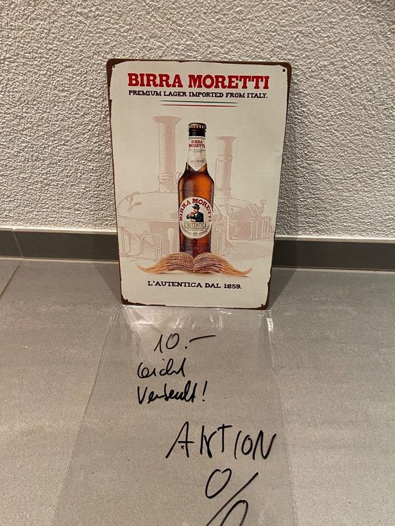 Moretti Beer Schild Ab 10.- NEU% Aktion %REPLIKA%% (Neu und ...
