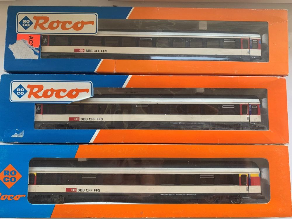 3 Roco H0 SBB EW IV Personenwagen Neues Design (Gebraucht) in Volketswil für CHF 129 – mit ...