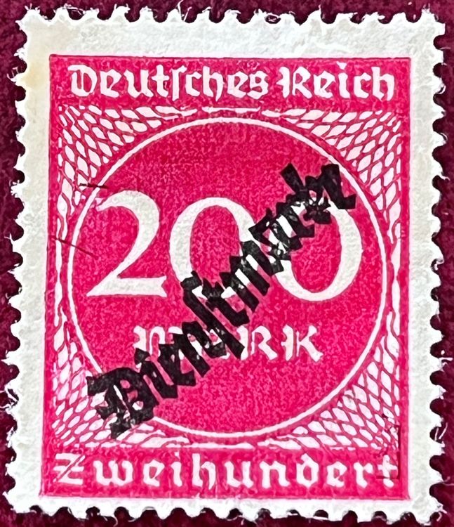 Deutsches Reich 200 Mark Briefmarke