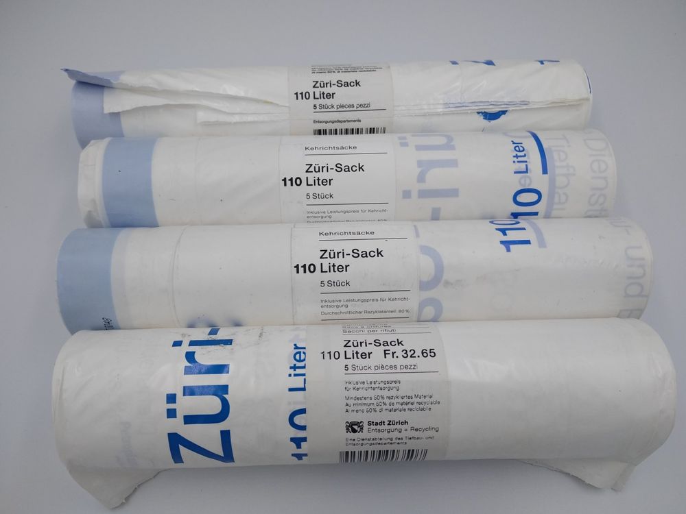 Züri Säck 4 Rollen 110 Liter NEU (Neu und originalverpackt) in Bäch SZ ...