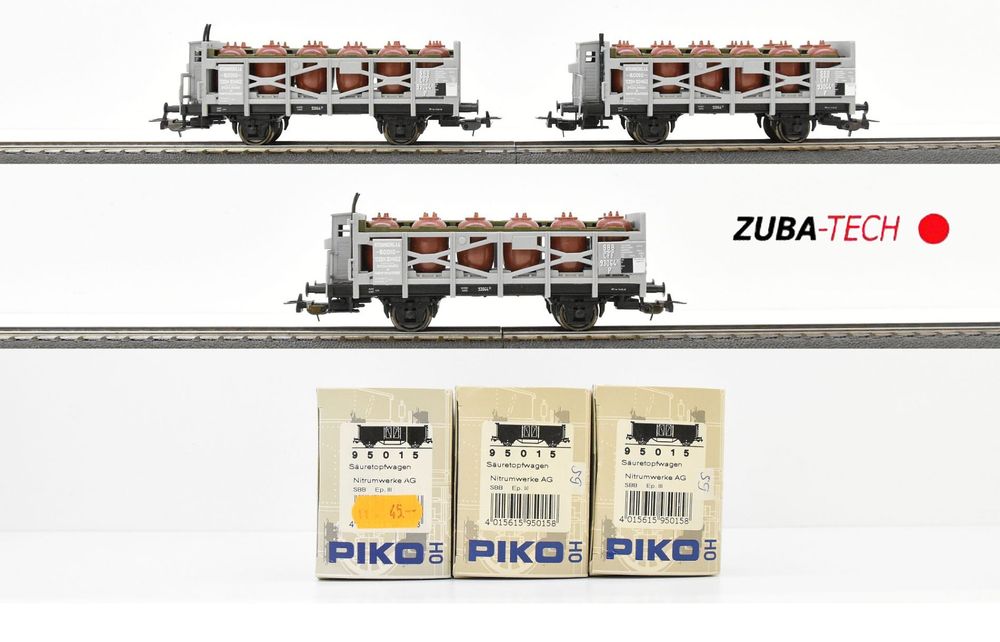 Piko 3x 95015 Säuretopfwagen H0 GS mit OVP (Neu (gemäss Beschreibung ...