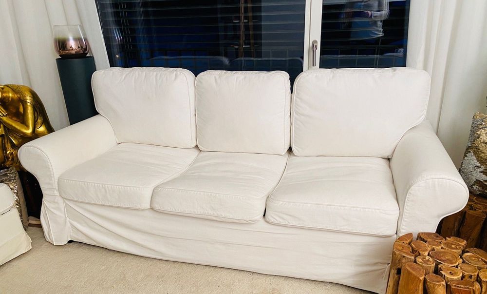 3er Bettsofa Ektorp Ikea, weiss | Kaufen auf Ricardo