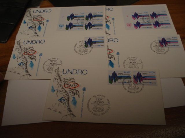 UNO FDC 1979, UNDRO, Satz Einzel + 4er, 5 Belege | Kaufen auf Ricardo